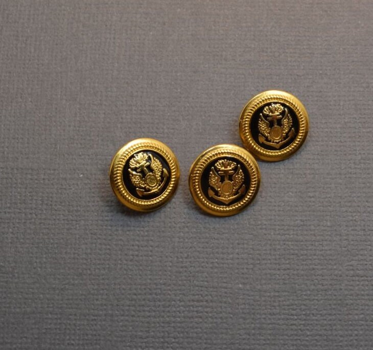 Bright Gold Crest & Rim With Black Enamel-gold Shield O-08 - Etsy