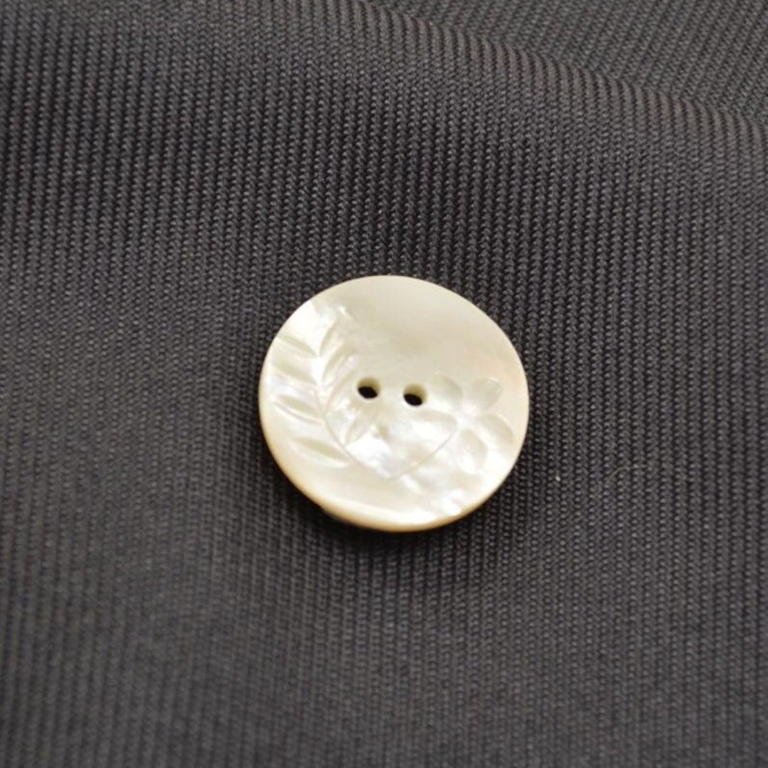 Etched Ecru Mother of Pearl Round Button – 2 Hole (CC-04) - Etsy
