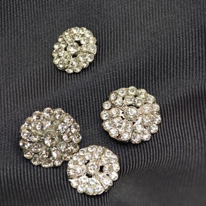 Clear Round Rhinestones Set in Silver (J-04) - Etsy