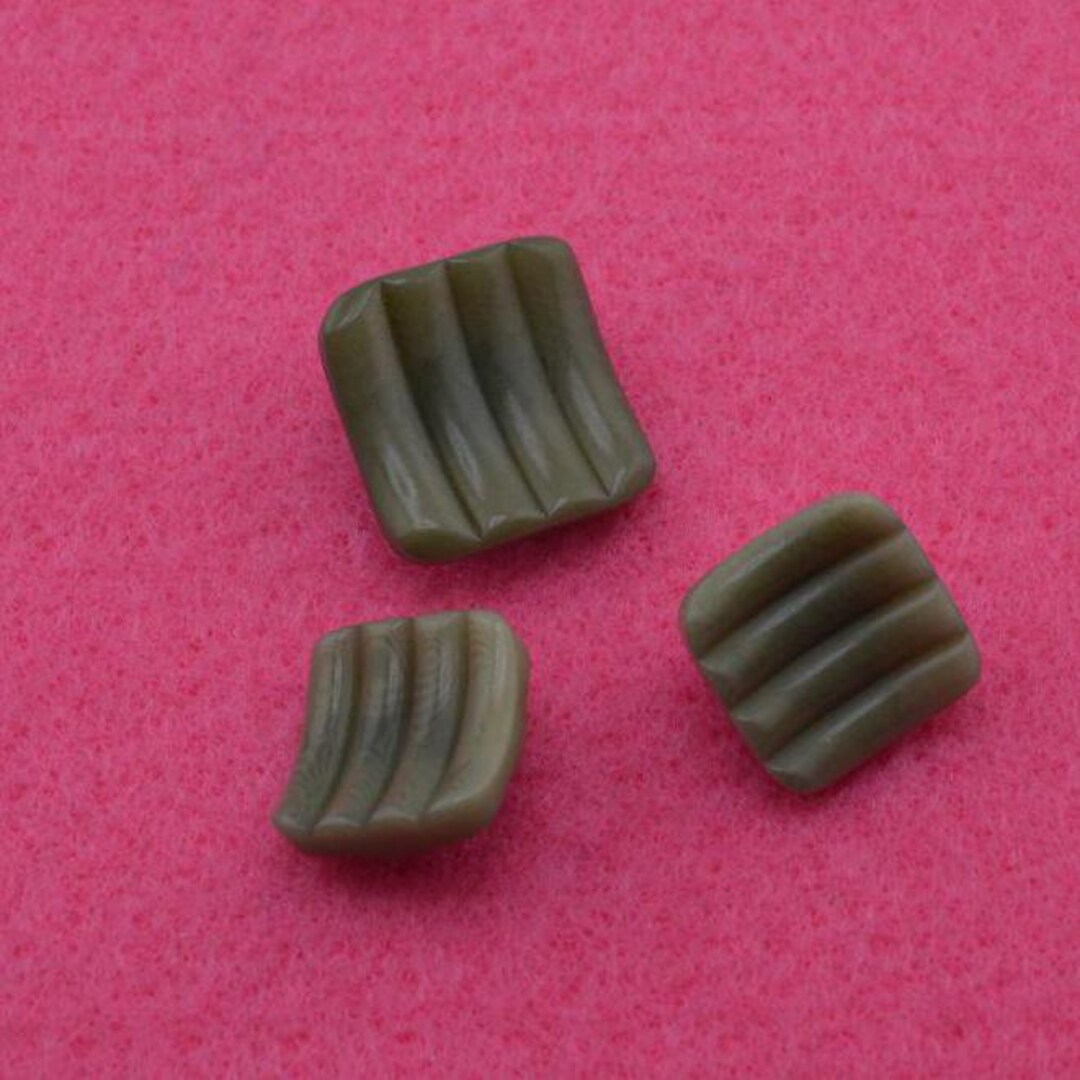 Square Soft Sage Green Caisin Button With Metal Shank (Y-01) - Etsy