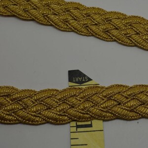 Trim – Gold Intricate Braid Using 5 Flat Strands (TR-GOLD-12) - Etsy