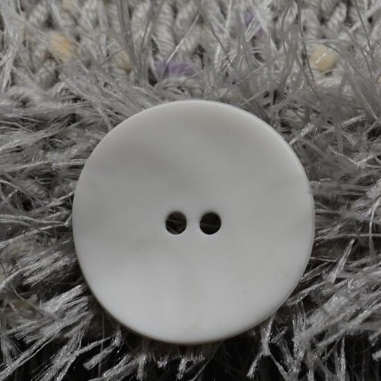 Round ruffled White Plastic Button 2 Hole MM-01 - Etsy
