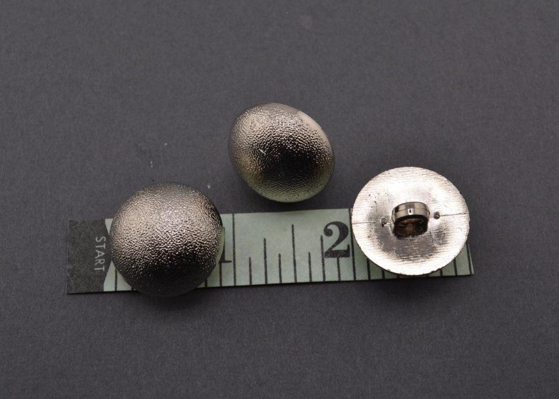 Simple and Showy Textured Silver Domed Button – Shank (Z-12) - Etsy