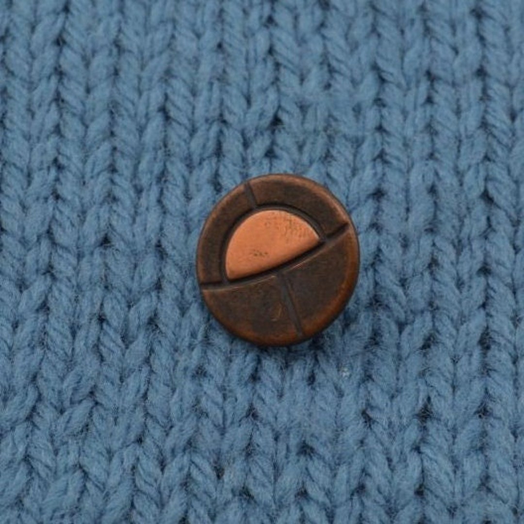 Two Tone Burnished Gold Look and Copper Look Button With Sunrise Motif ...