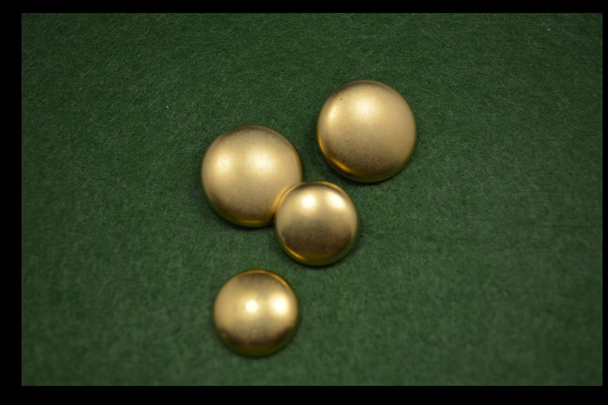 Simple Matte Gold Round Dome Buttons B-07 - Etsy