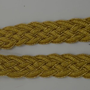 Trim – Gold Intricate Braid Using 5 Flat Strands (TR-GOLD-12) - Etsy