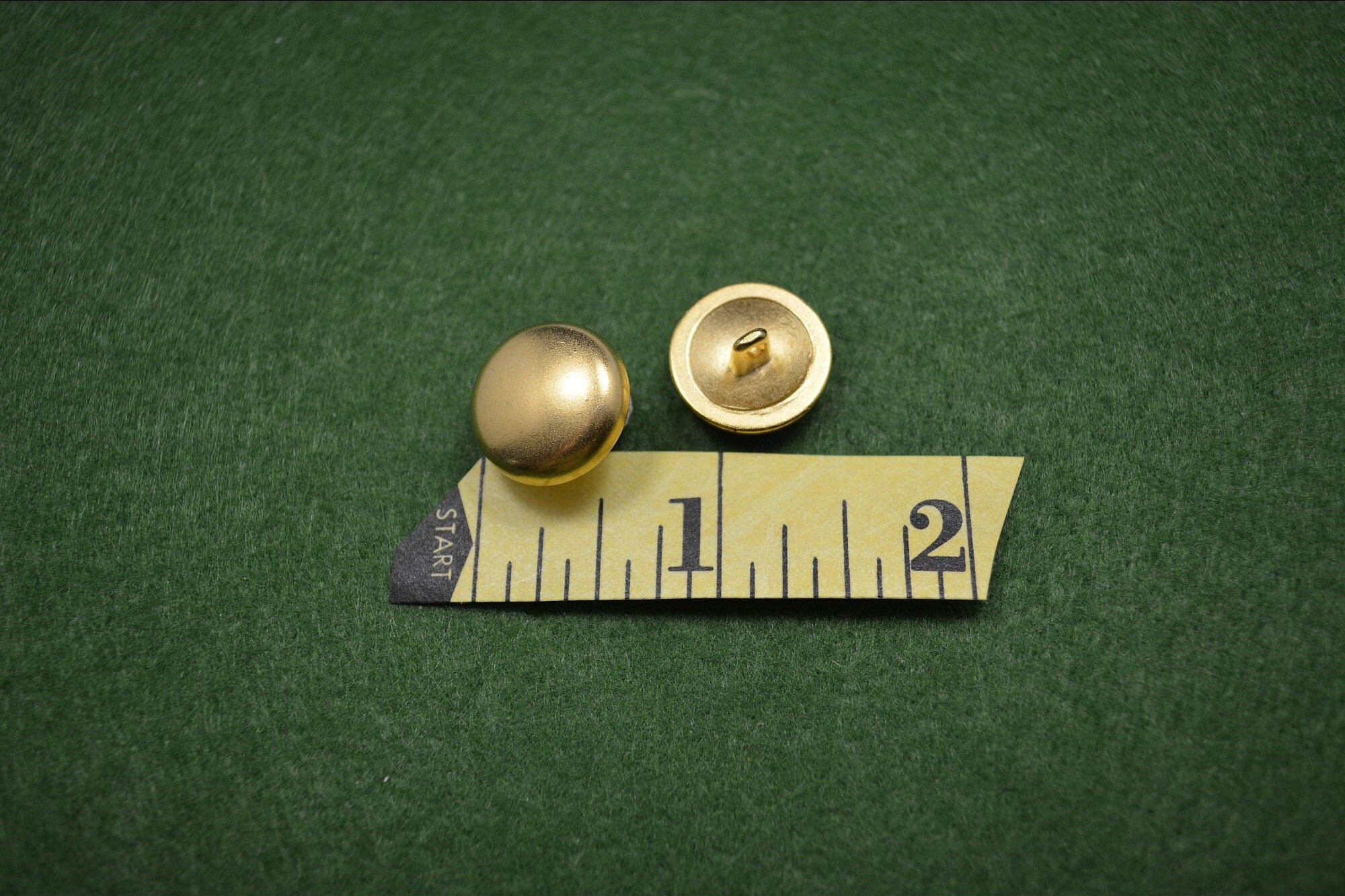 Simple Matte Gold Round Dome Buttons B-07 - Etsy