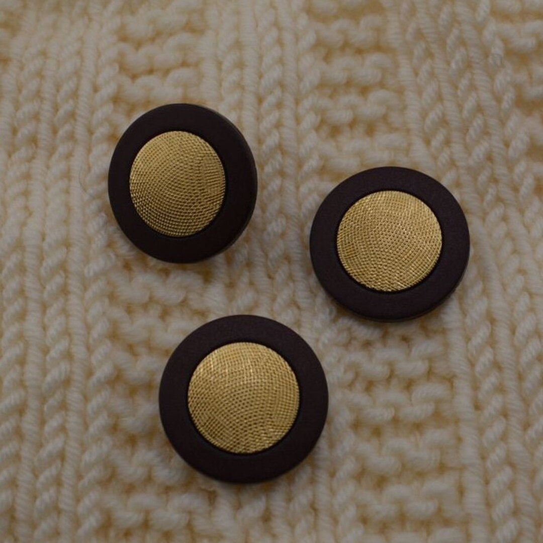 Chocolate Brown Rim With Bright Gold Center Button – Shank (3A-06) - Etsy