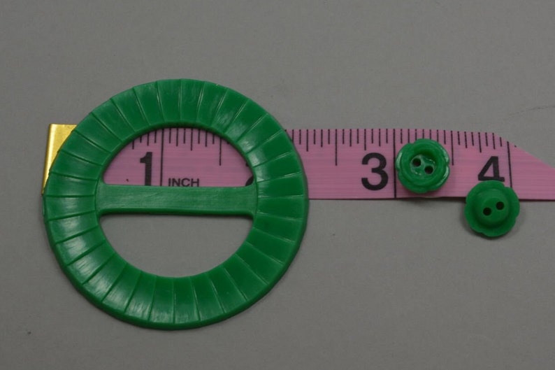 Vintage Belt Buckle & Buttons Kelly Green BU-D - Etsy