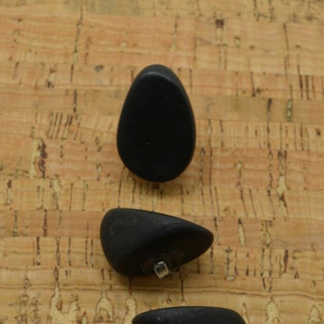 Matte Black 3-dimensional Wedge Shaped Button – Shank (OO-06) - Etsy