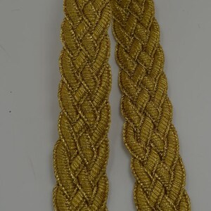 Trim – Gold Intricate Braid Using 5 Flat Strands (TR-GOLD-12) - Etsy