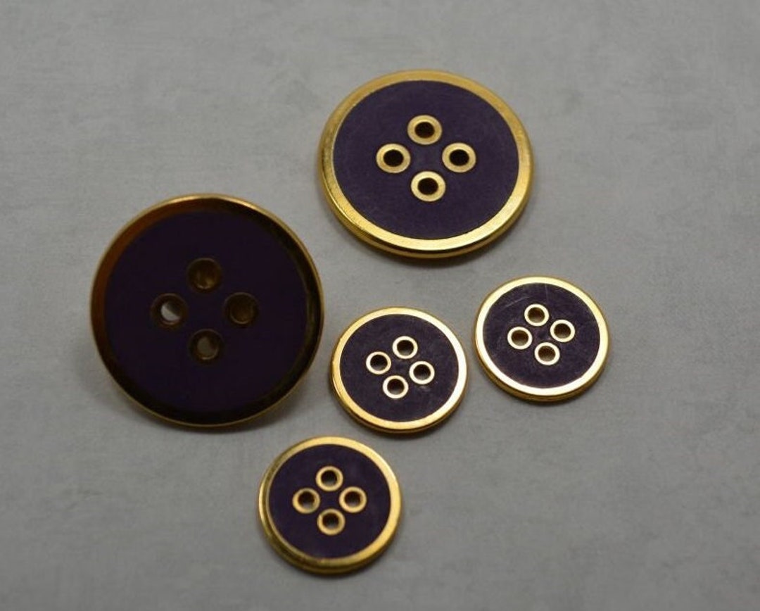 Violet Purple With Gold Rims – 4 Hole (G-08) - Etsy