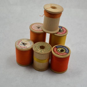 Wooden Spools With Thread – Sunshine (ws-th-a) - Etsy