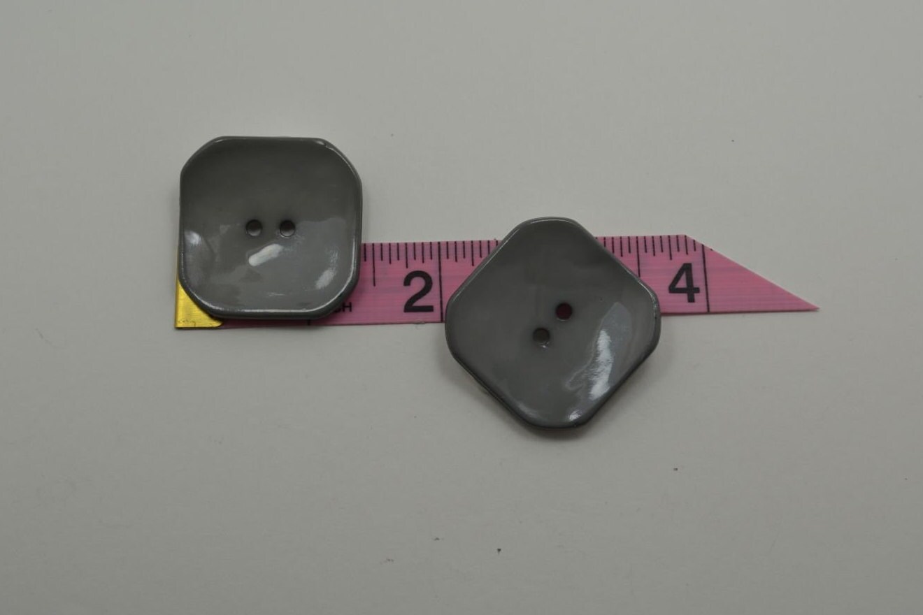 Taupe Grey Square With Clipped Corner Button – 2 Hole (NN-15) - Etsy