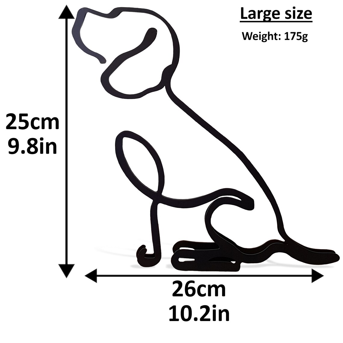 Cute Metal Beagle Dog Black Minimalistic Statue Sculpture - Etsy