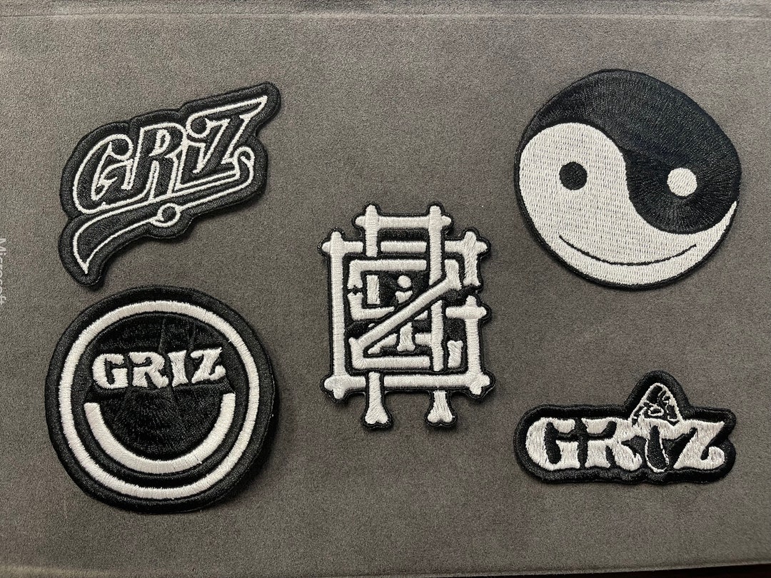 Griz Iron On/velcro Patches Griz Bones Patch Griz Logo - Etsy