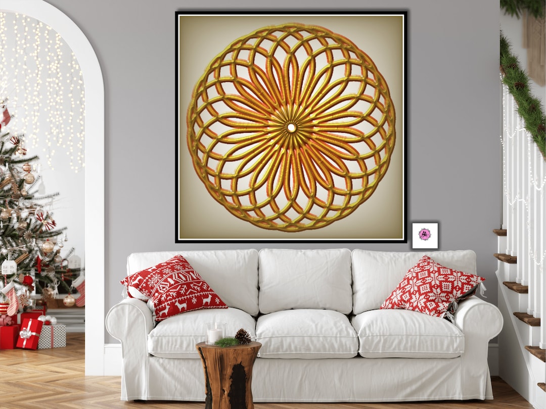 3D Mandala Wall Artdigital Download Home Decore Multilayer - Etsy