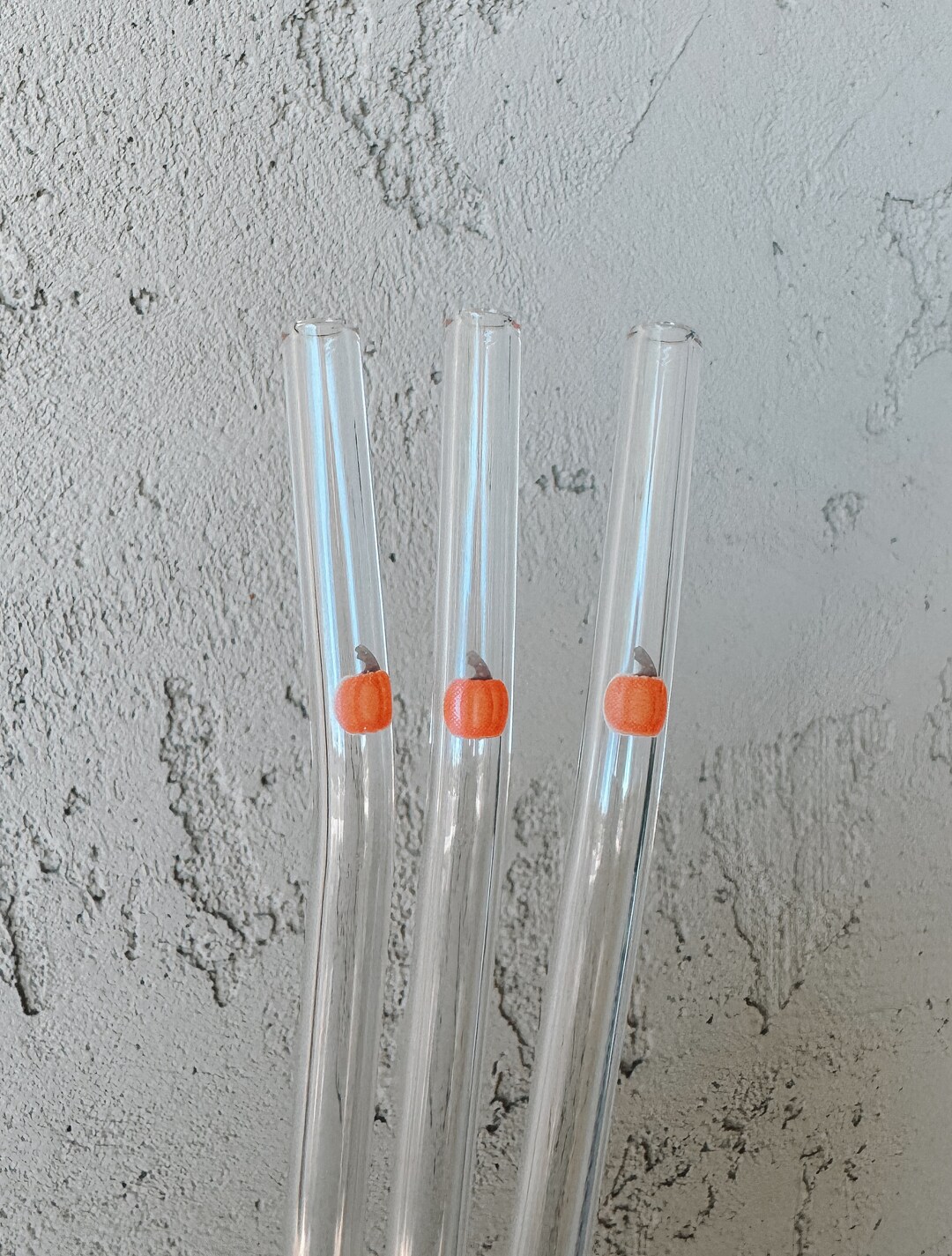 Halloween Glass Straw Ghost Glass Straw Pumpkin Glass Straw Halloween ...