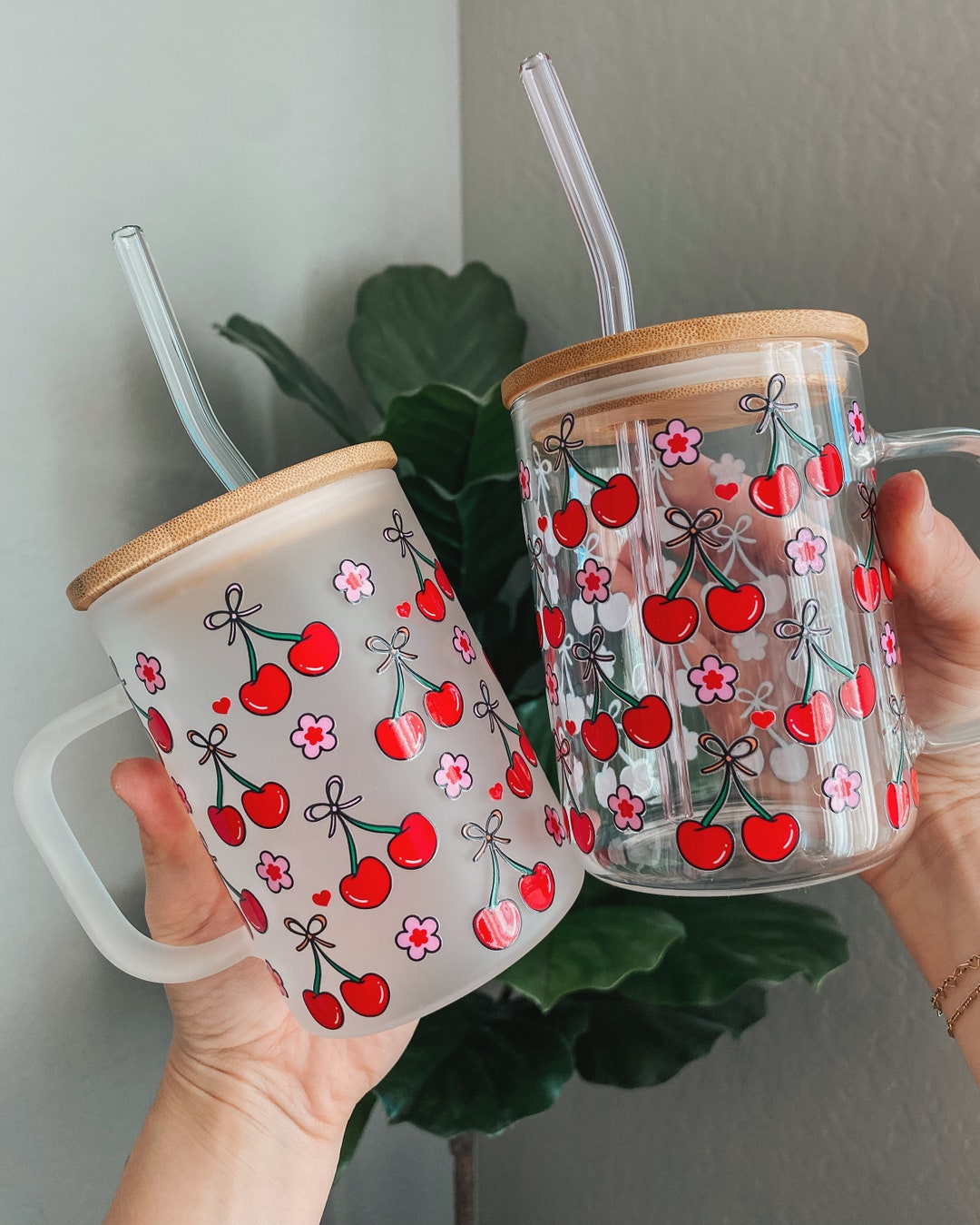 Cherry Coquette Coffee Mugs | Colorful Mugs | Gifts for Her | Tea Cups ...