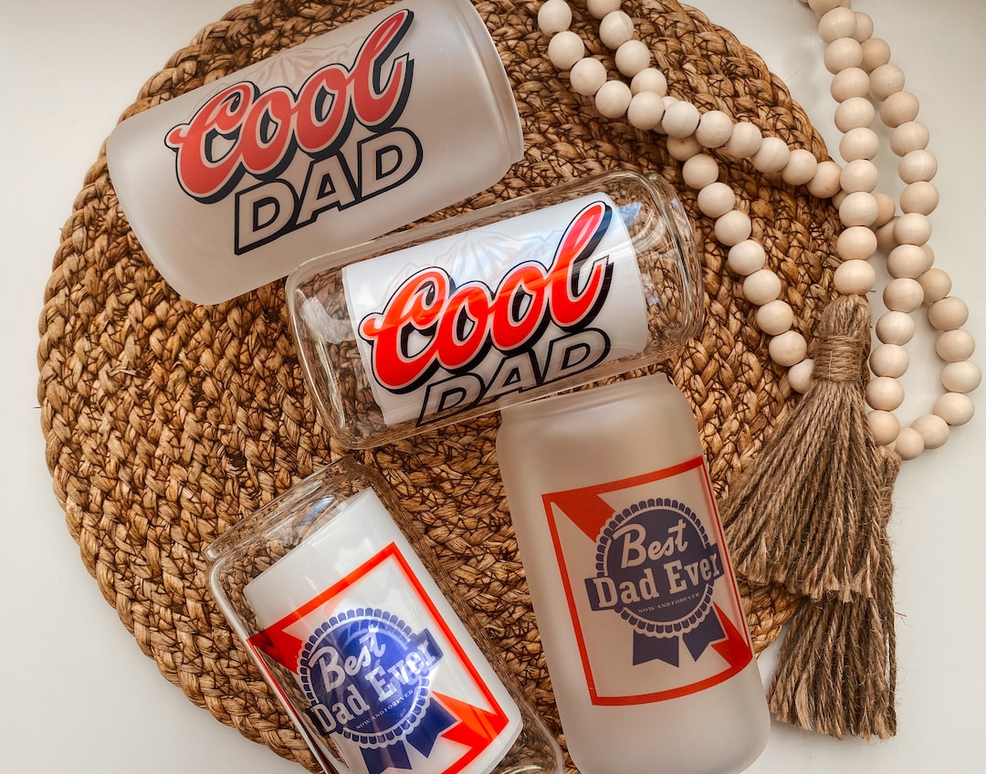 Father’s Day Glass Can Cups | Father’s Day Gifts | Best Dad Ever ...