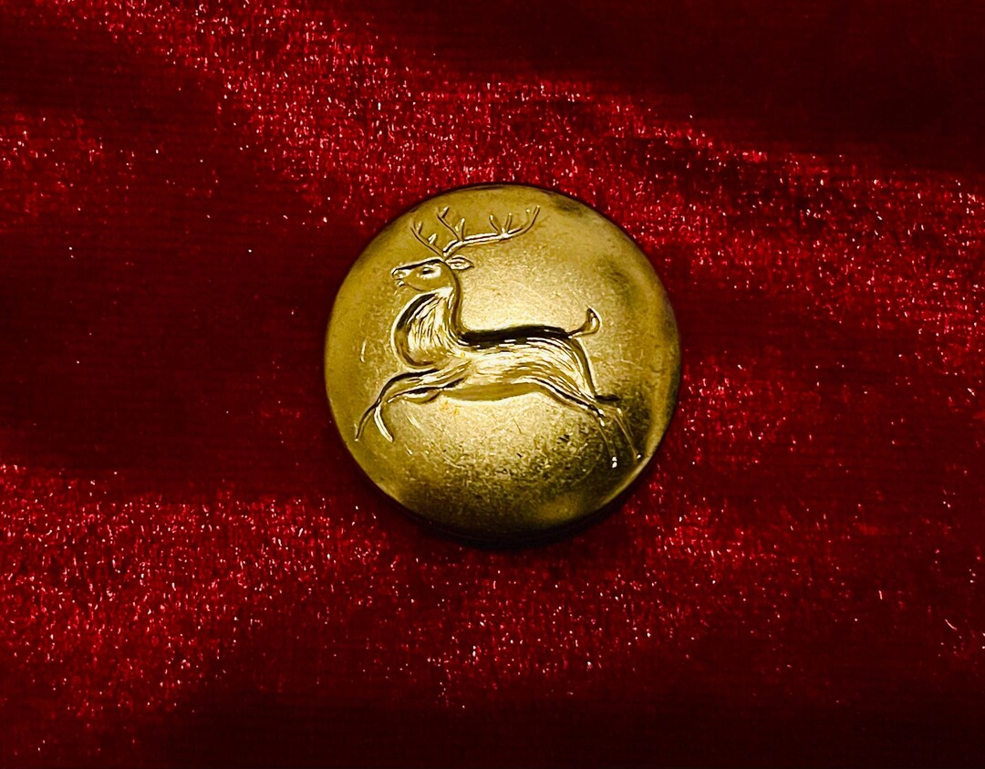 Santa Claus Reindeer Button - Etsy