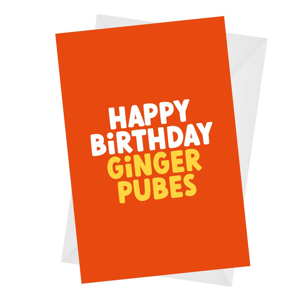 Ginger Pubes Rude Birthday Card - Etsy
