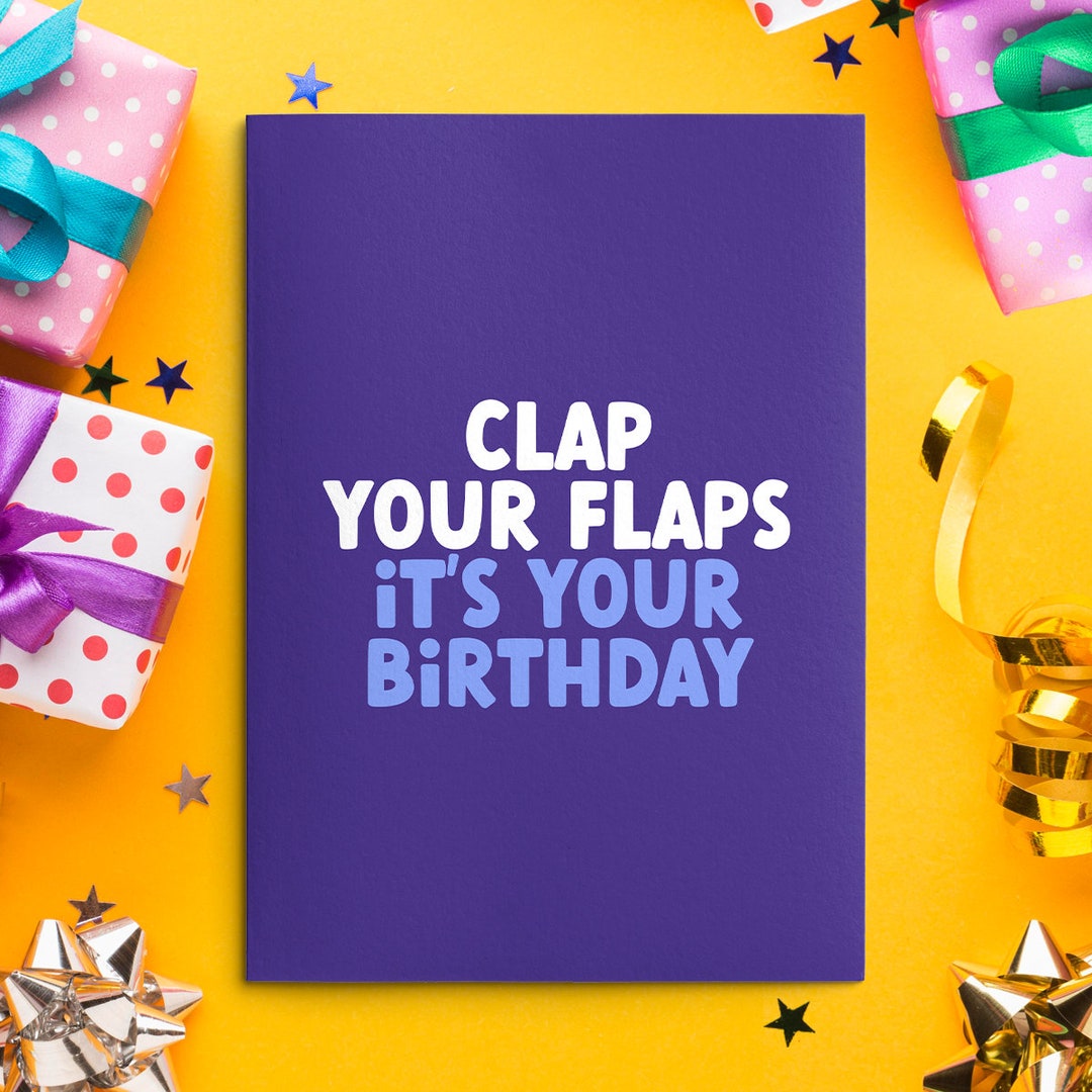 Clap Your Flaps Rude Birthday Card - Etsy