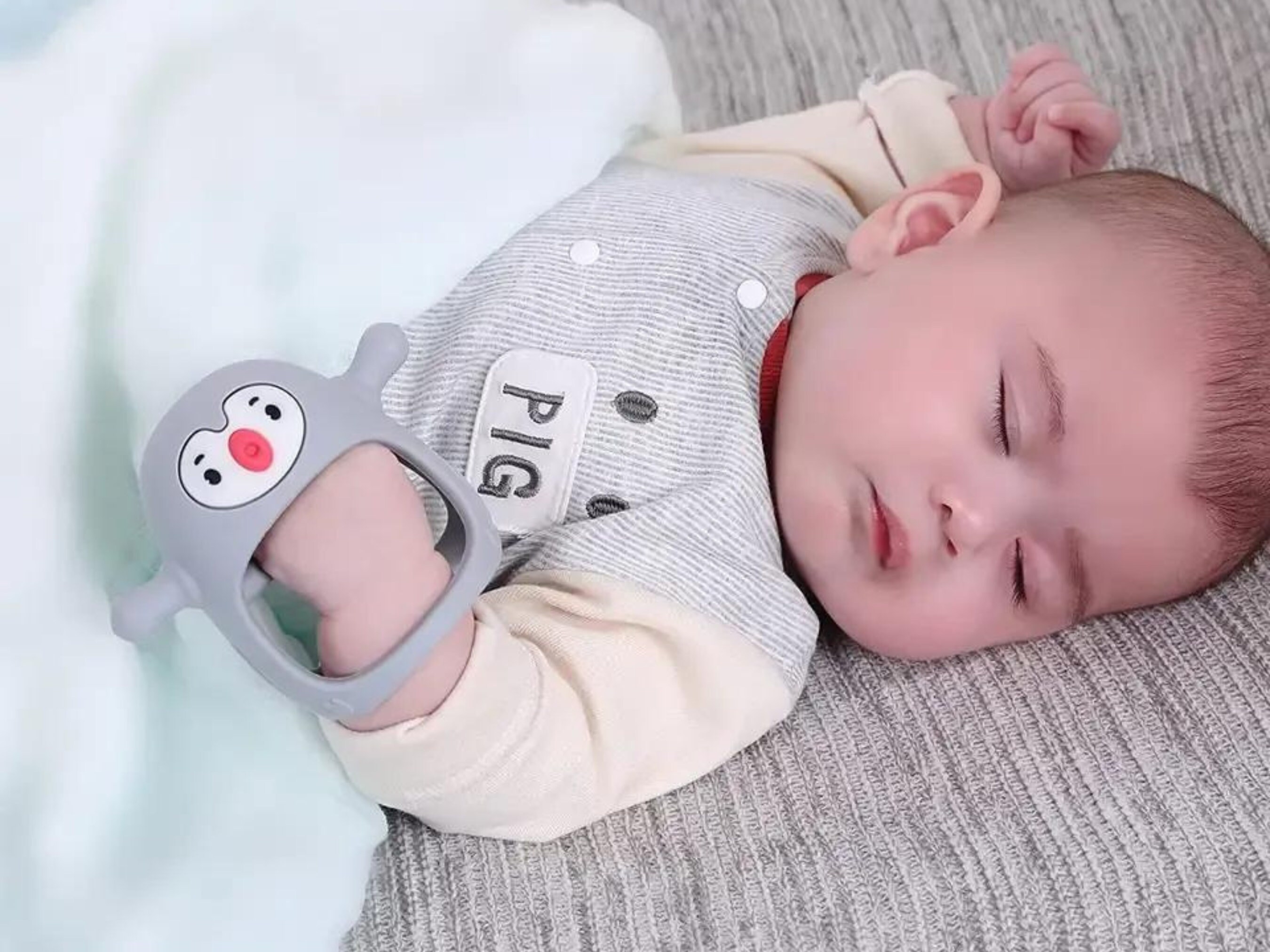 No Drop Baby Teether Penguin Shaped Teether Baby Gift Baby - Etsy