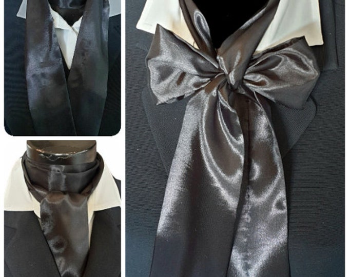 Victorian Bow Tie Cravat Ascot In Natural White 100 Dupion Etsy