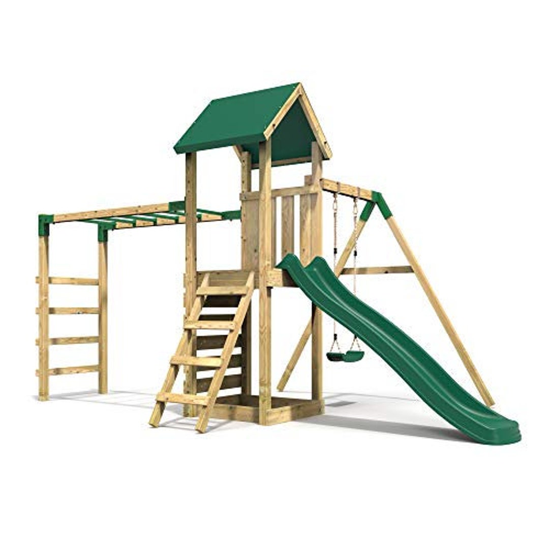 Rebo® Adventure Playset Wooden Climbing Frame With Monkey Bar - Etsy UK