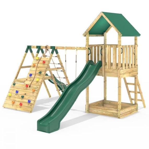 Rebo Modular Wooden Climbing Frame Playset Swing Climb & - Etsy Rebo Modular Wooden Climbing Frame Playset Swing Climb & - Etsy