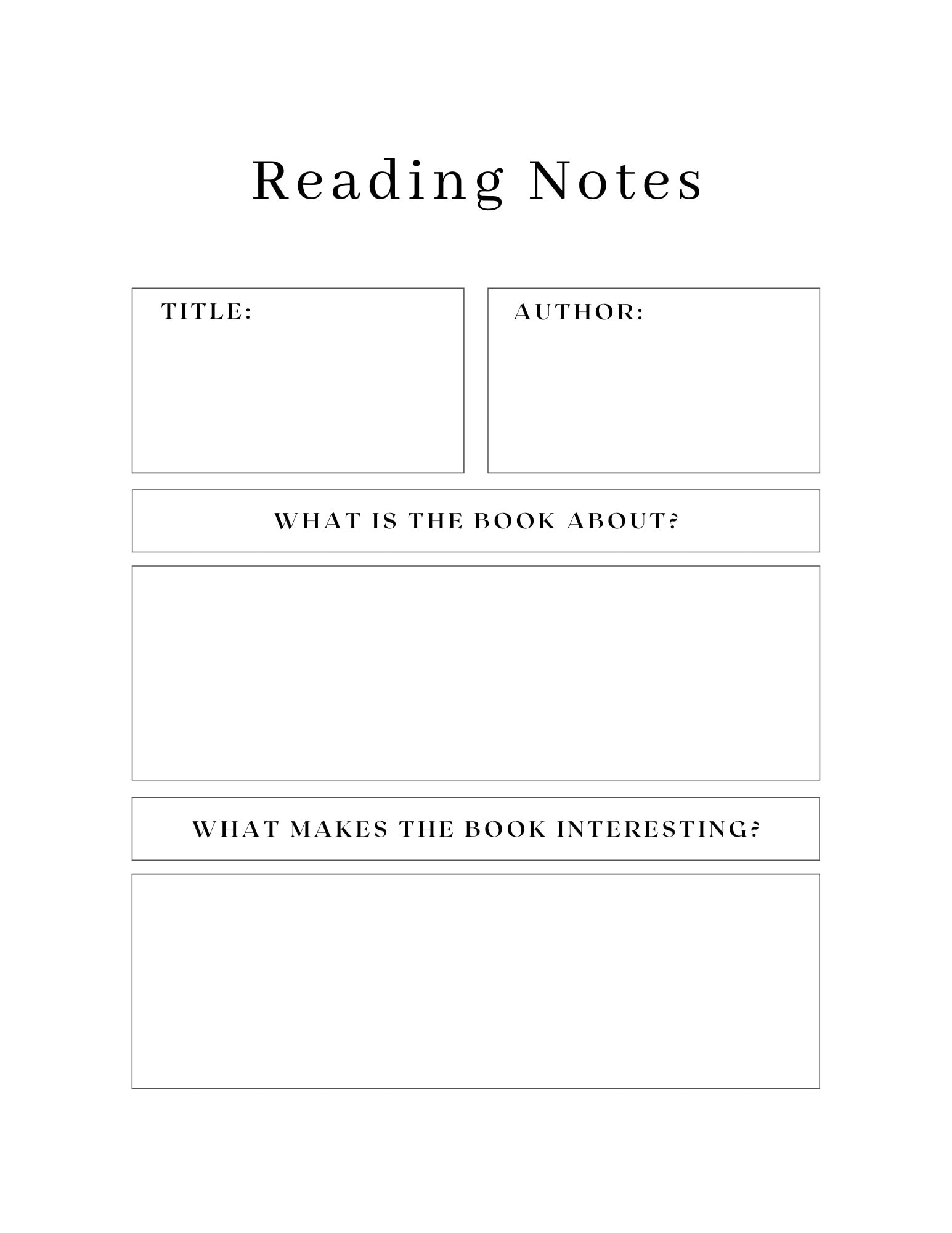 Reading Tracker Template - Etsy