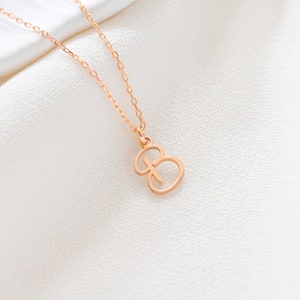 Personalized Cursive Initial Necklace, Custom Sterling Silver Initial ...