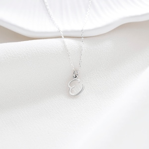 Personalized Cursive Initial Necklace, Custom Sterling Silver Initial ...