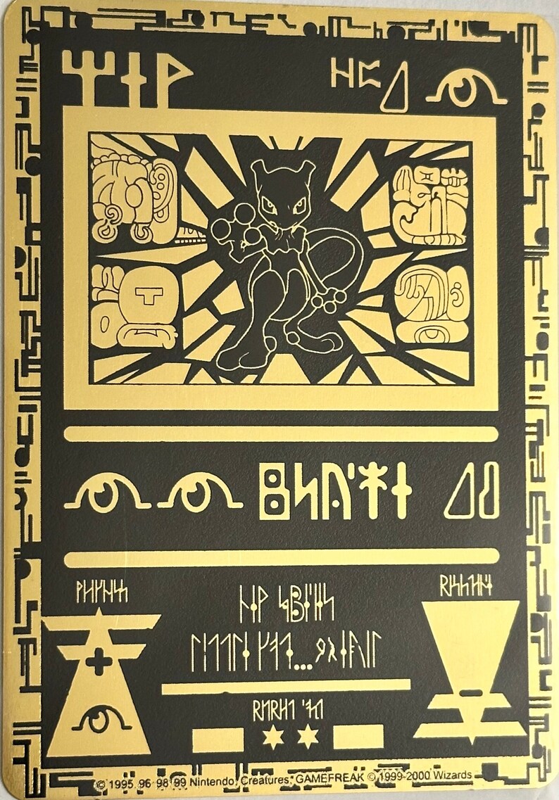 Ancient Mewtwo Metal Card - Etsy