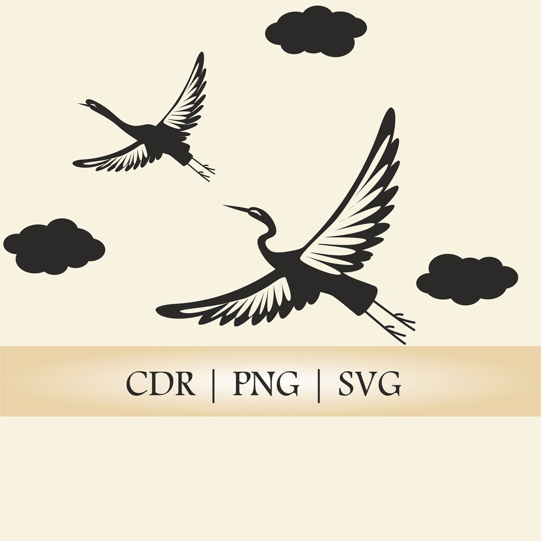 Stork SVG PNG CDR Clipart Digital Cut File Download for - Etsy