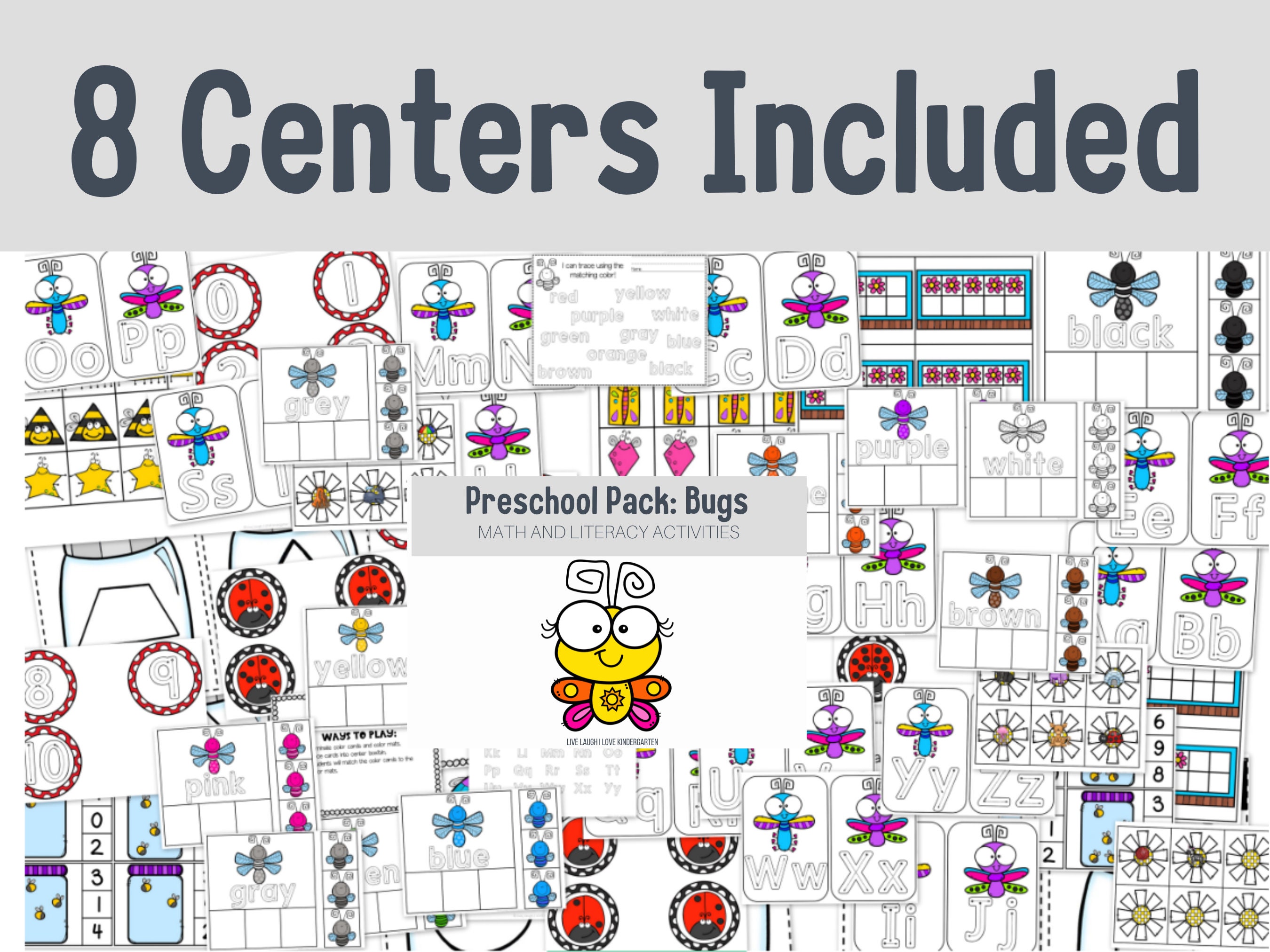 Preschool Pack, Bug-themed Activities, Bug Activities, Math and ...