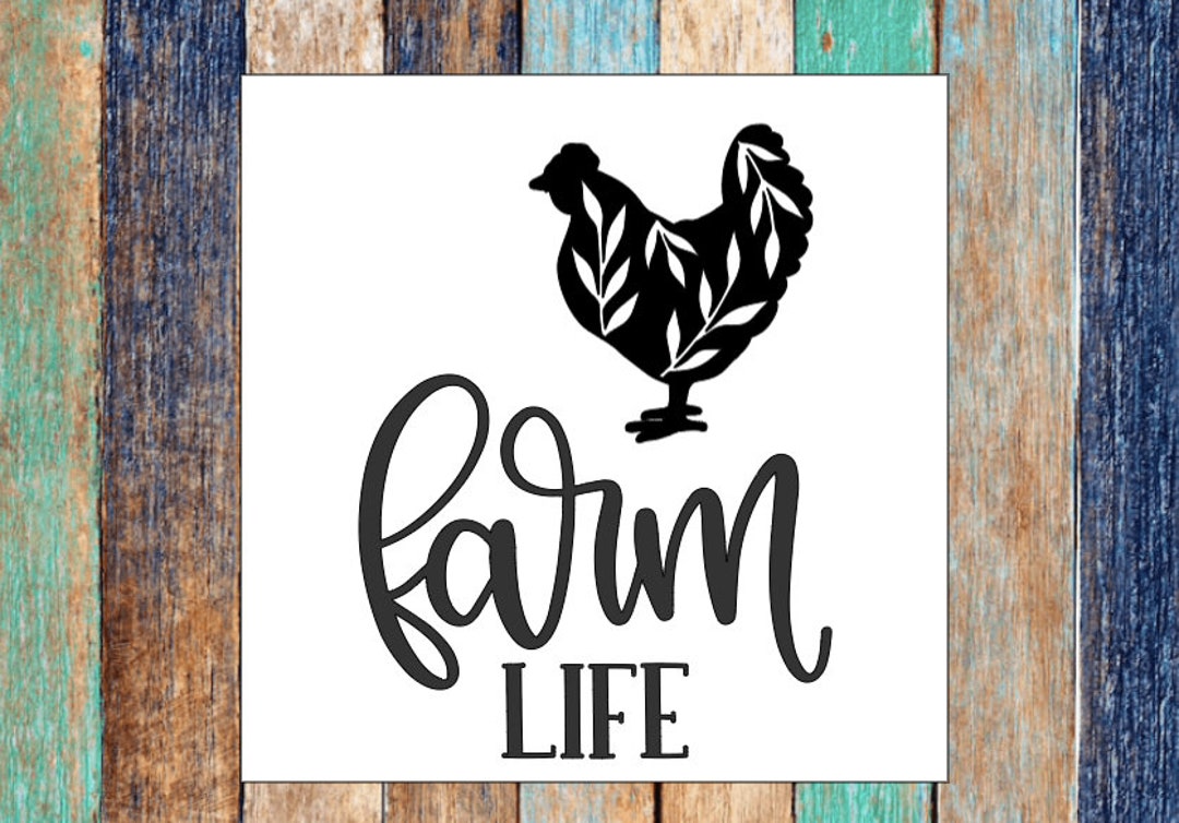 Farm Life Sticker-chicken Sticker Farm Life, Country Life Vinyl ...