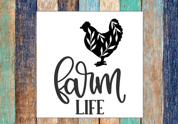 Farm Life Sticker-chicken Sticker Farm Life Country Life - Etsy