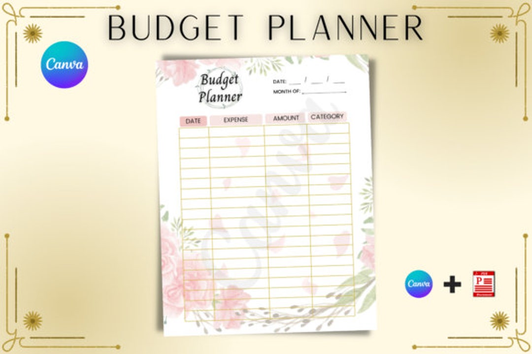Printable Budget Planner Canva Template / Printable Budget Planner ...