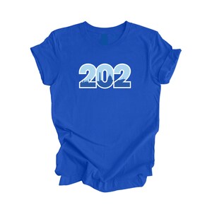 202 Washington D.C. USA Area Code City Skyline Gift - Unisex T-shirt ...