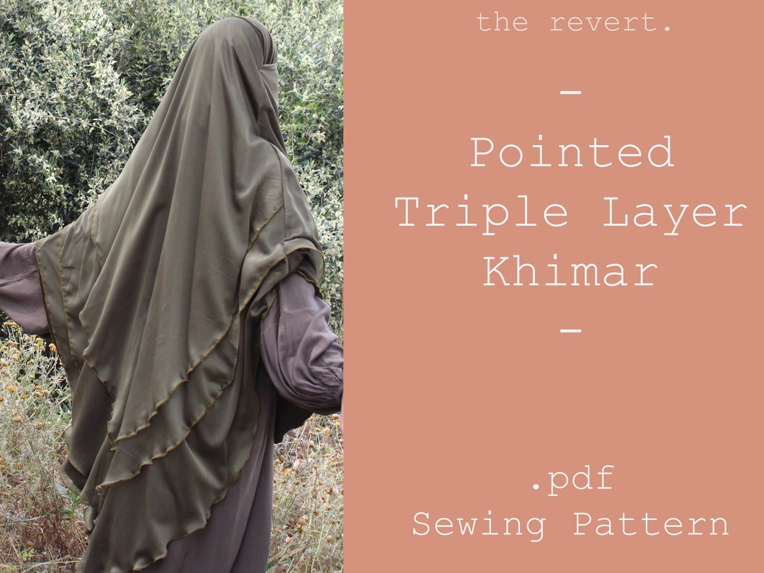 Pointed Triple Layer Khimar Sewing Pattern (.pdf) - Etsy