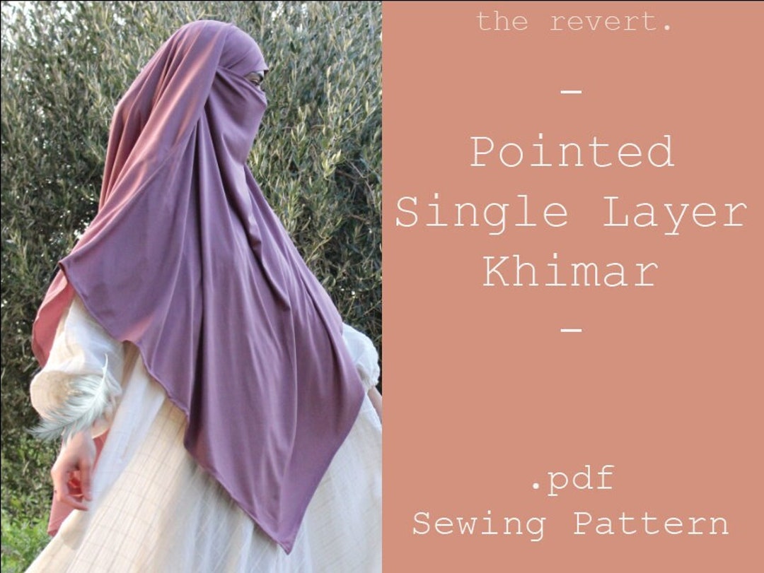 Pointed Single Layer Khimar Sewing Pattern (.pdf) - Etsy