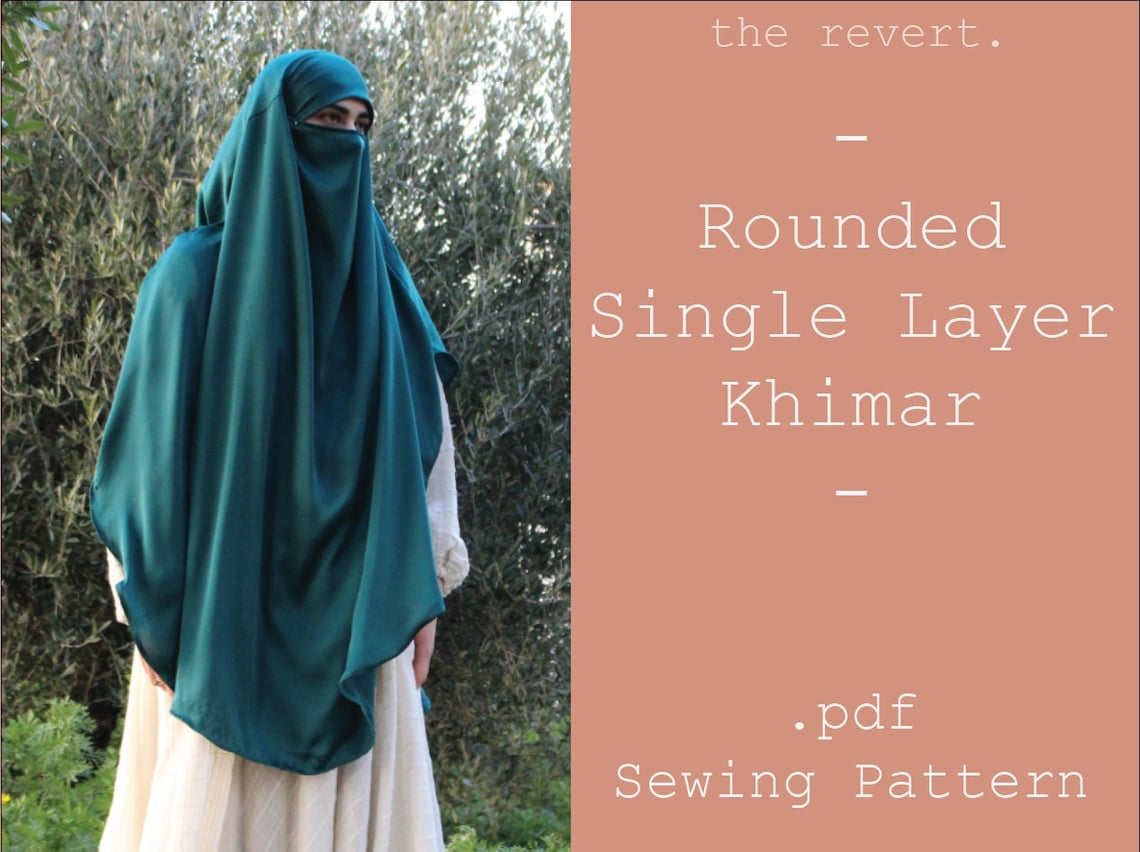 Rounded Single Layer Khimar Sewing Pattern .pdf - Etsy