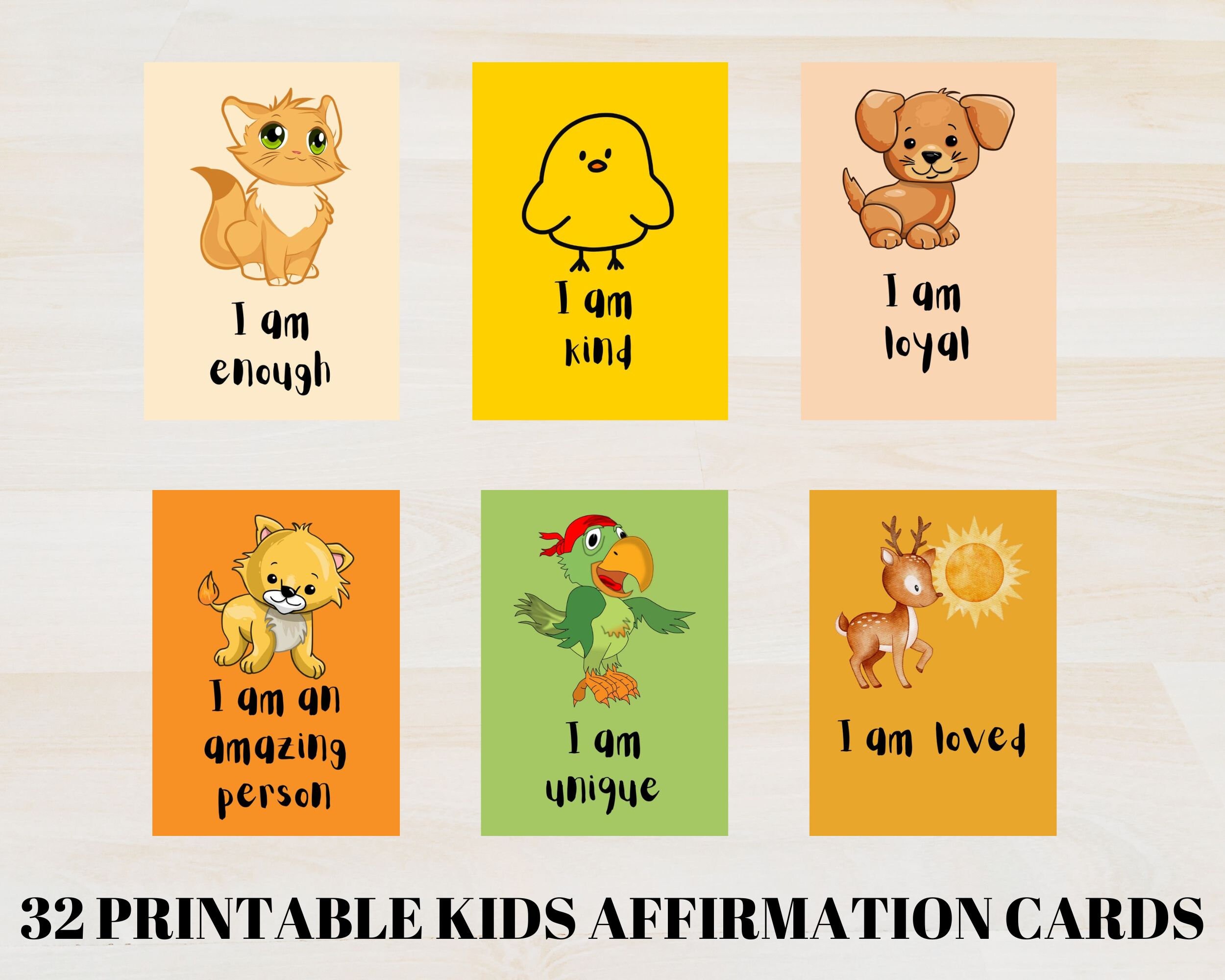 Children Positive Affirmation Cards, Motivational Cards, Daily ...