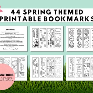 Easter Bookmarks, Spring Printable Bookmarks, Spring Crafts for Kids ...