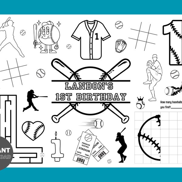 Baseball Placemats - Etsy
