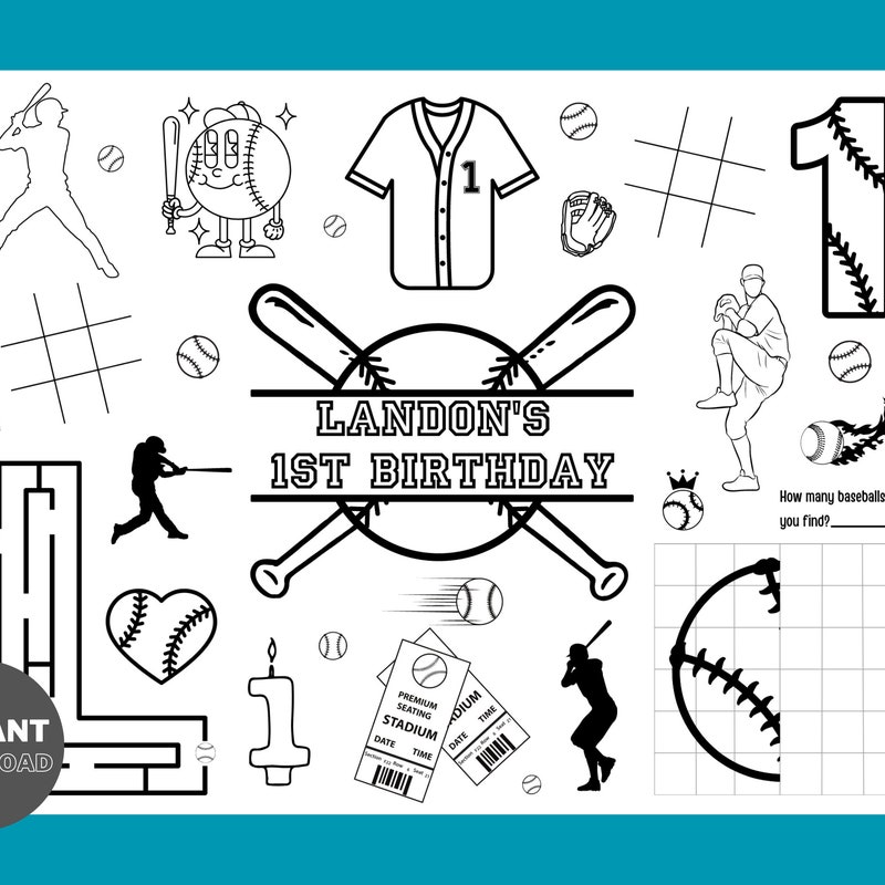 Baseball Placemats - Etsy