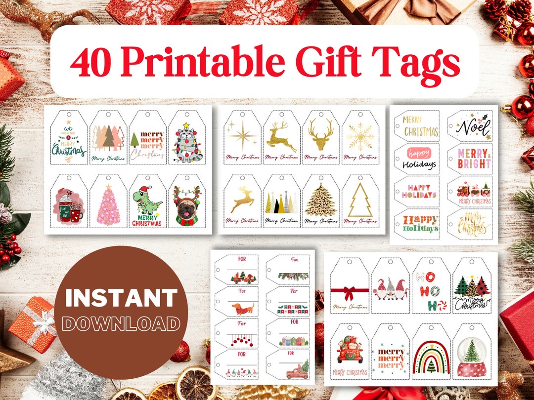 Christmas Gift Tag Christmas Gift Tag Printable Holiday Gift - Etsy
