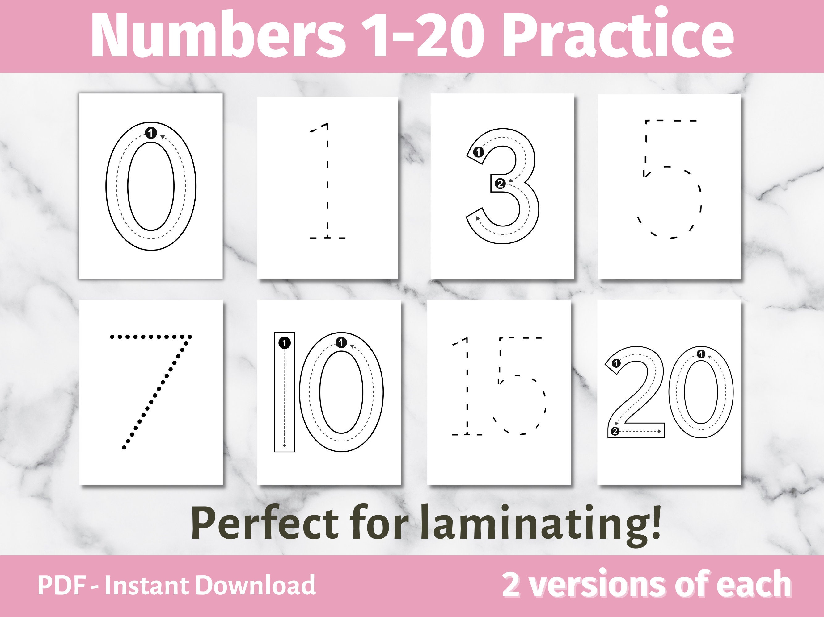 Preschool Worksheets Printable Preschool Number Practice - Etsy